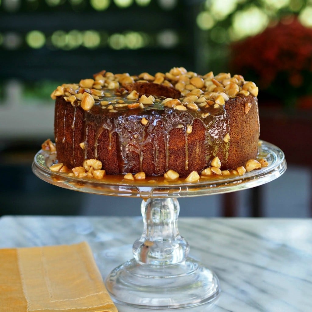 Caramel Macadamia Pound Cake - Simply Sated