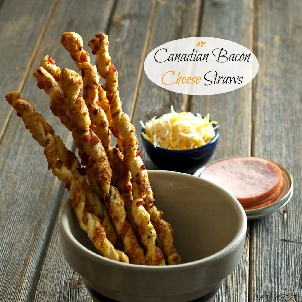 Canadian Bacon Cheese Straws - Simply Sated
