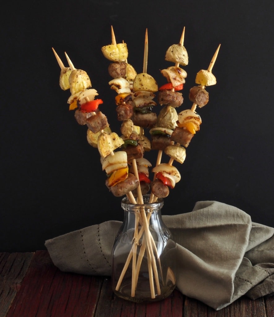 Savory Breakfast Kebabs - Simply Sated
