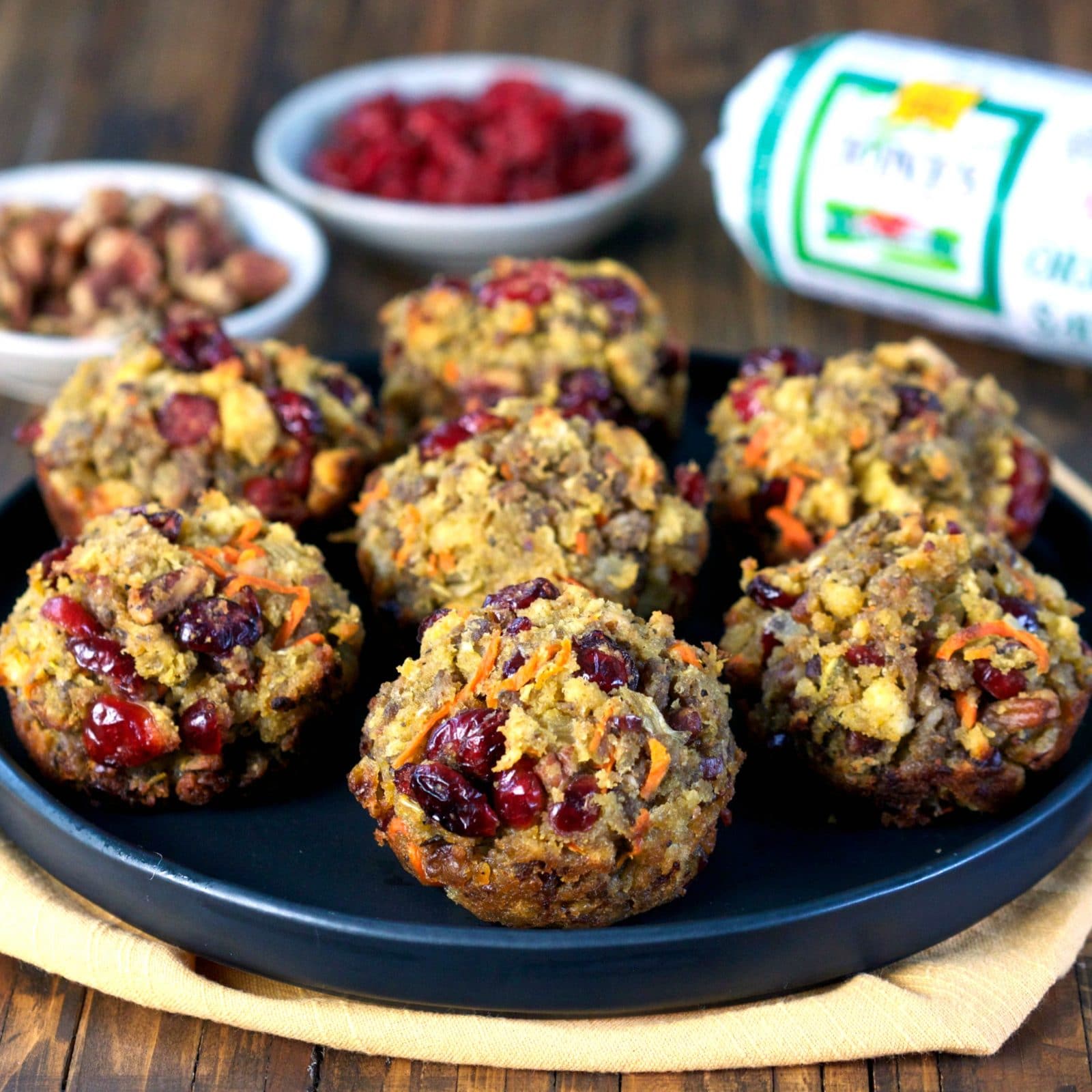 Cranberry and Cornbread Stuffing Muffins - Simply Sated